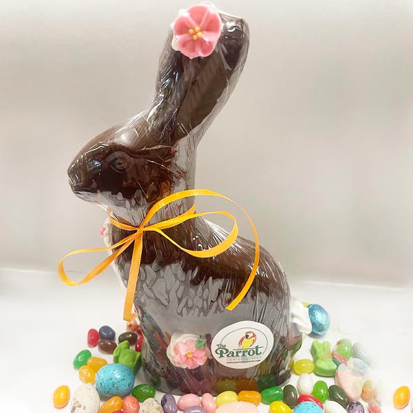 Large Solid Chocolate Easter Bunny (9" Tall) | Parrot Confectionery ...